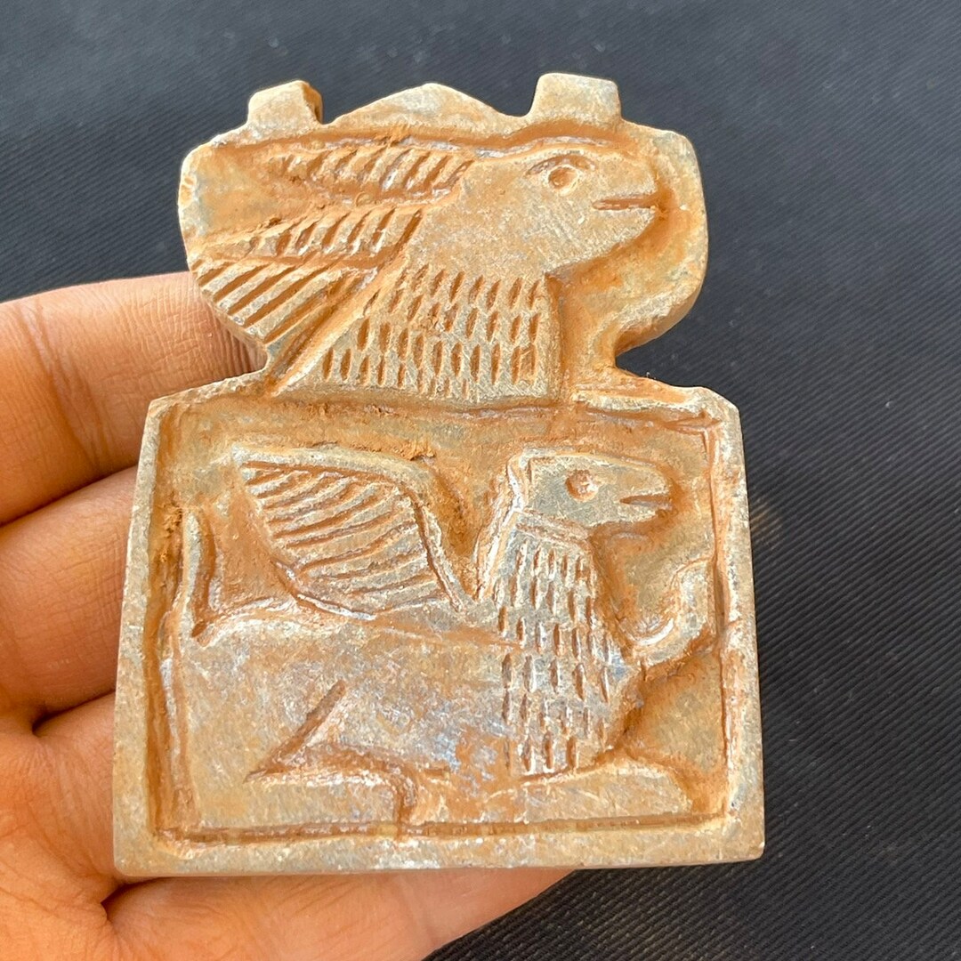 Excellent Near Eastern Ancient Stone Amulet Pendant With Rare Animals ...