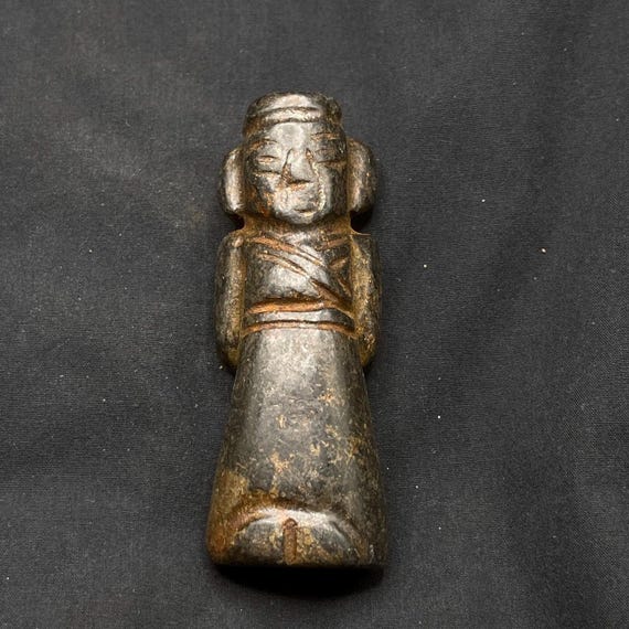 Authentic Ancient Near Eastern stone worshipper Carve… - Gem