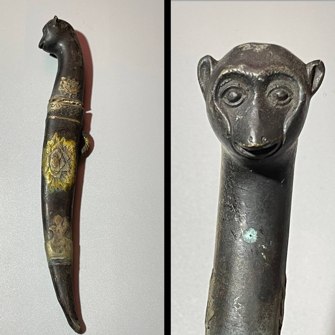 Wonderful Ancient Roman Old Bronze Unique Knief With Gold Gilding Cover ...