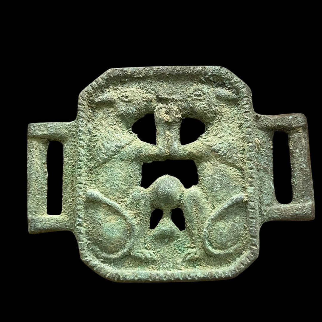 Collectible Ancient Roman Greek Bronze Belt Buckle Depicting Two Mouse ...