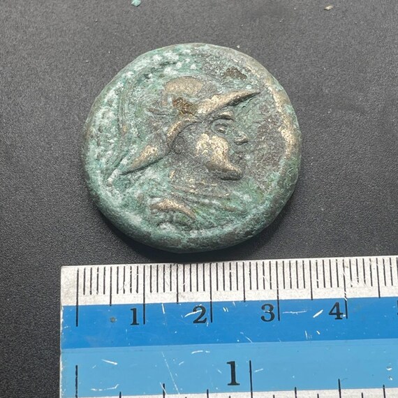 Authentic Ancient Bactrian Greco- Bronze Rare Coin wi… - Gem
