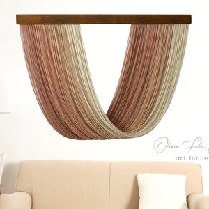Tan Wall Hanging Tapestry, Beige Wall Art, Large Extra Full Dip Dye ...