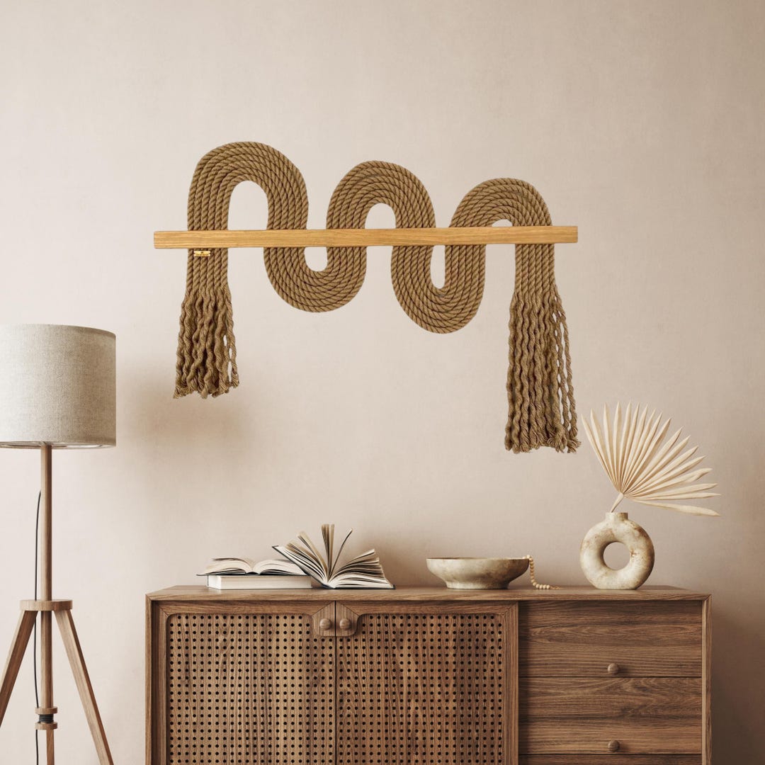 Rope Art Modern Boho Wall Rope Home Decoration Fringles Minimalist ...