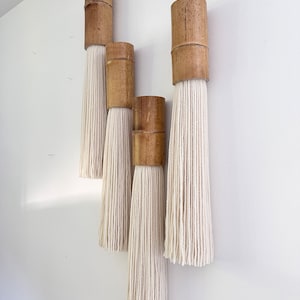Made to Order - Set 4 Bamboo Wall Art, Sculpture Natural Wall Decor ...