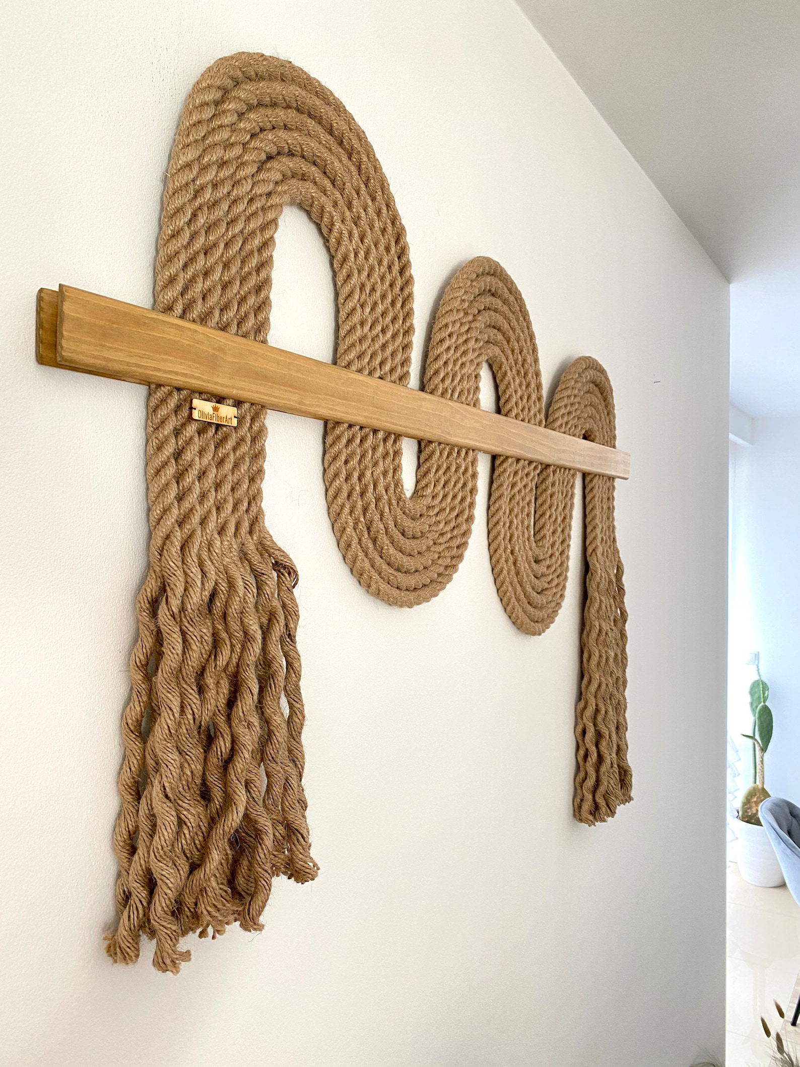 Rope Art Modern Boho Wall Rope Home Decoration Rope Fringles - Etsy