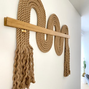 Rope Art Modern Boho Wall Rope Home Decoration Rope Fringles Minimalist ...