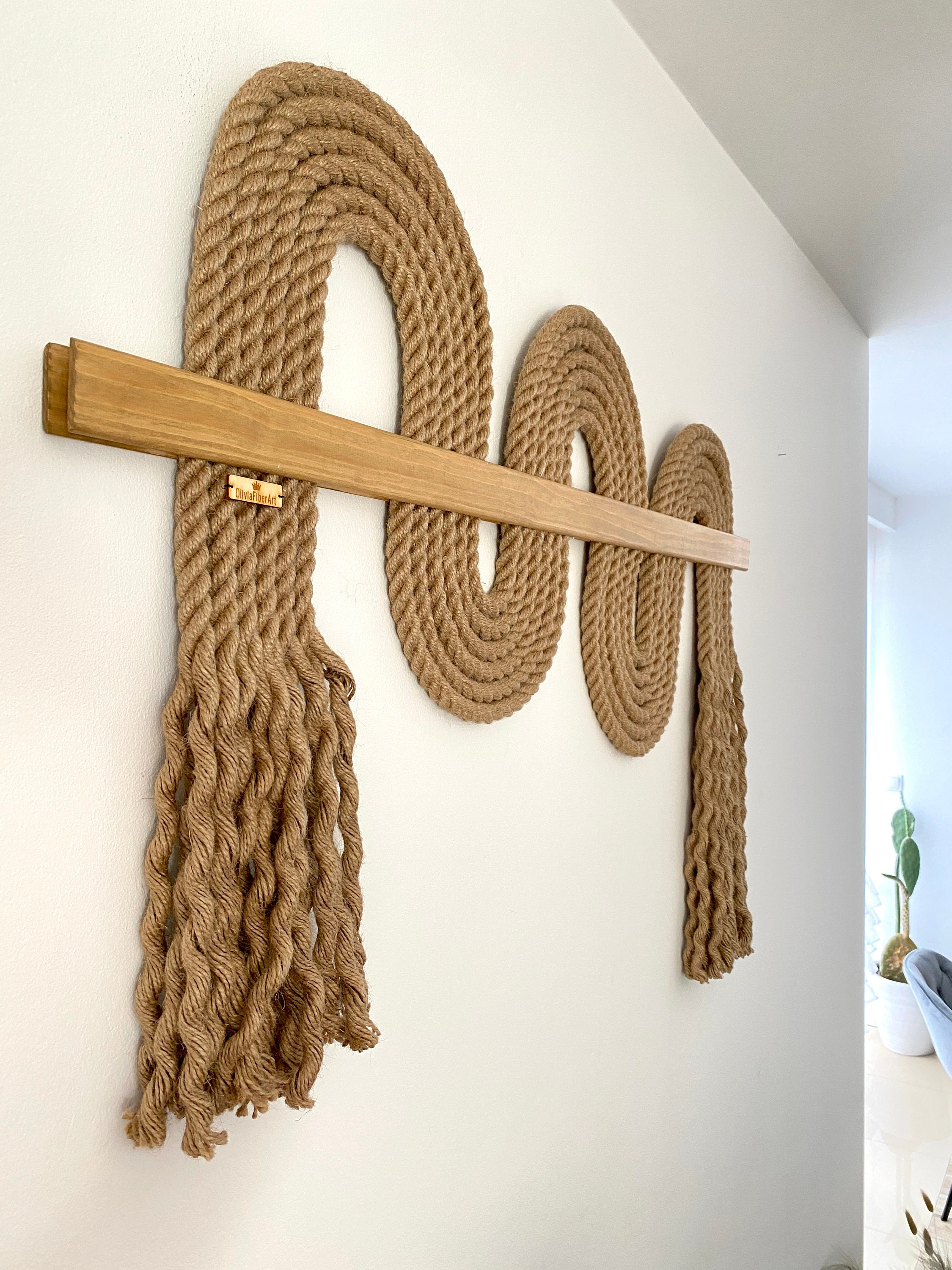 Rope Art Modern Boho Wall Rope Home Decoration Rope Fringles - Etsy