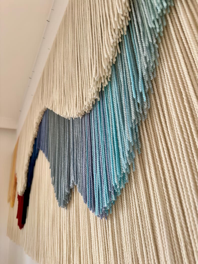 Large-scale Wool Fiber Art Wall Installation, One of a Kind Textile ...