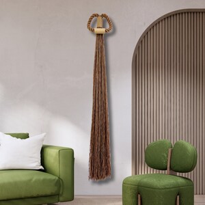 Jute Rope Wall Art -fiber Art Jute Rope Sculpture -sculpture Bamboo ...