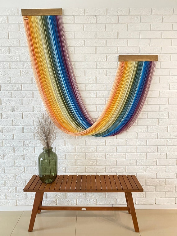 Rainbow Macrame Wall Hanging Macrame Wall Art Boho Home Decor - Etsy