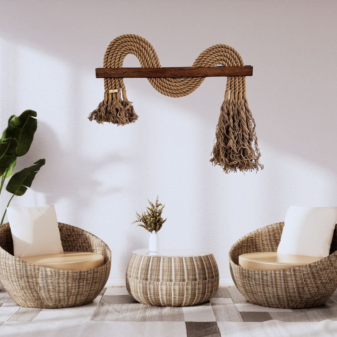 Rope Art Modern Boho Wall Rope Home Decoration Rope Fringles Minimalist ...