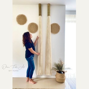 Boho Chic Wall Decor- Long Single Tassel Hanging, Unique Bohemian Wall ...