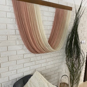 Tan Wall Hanging Tapestry, Beige Wall Art, Large Extra Full Dip Dye ...