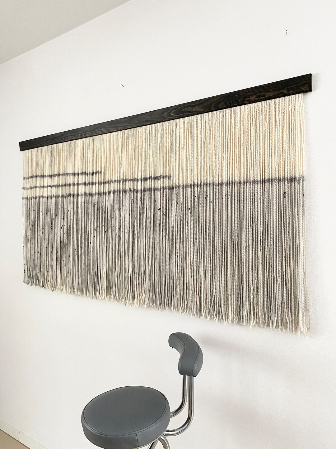 Minimalist Fiber Art, Wool Textile Art, Living Room Decor Trends, Large ...