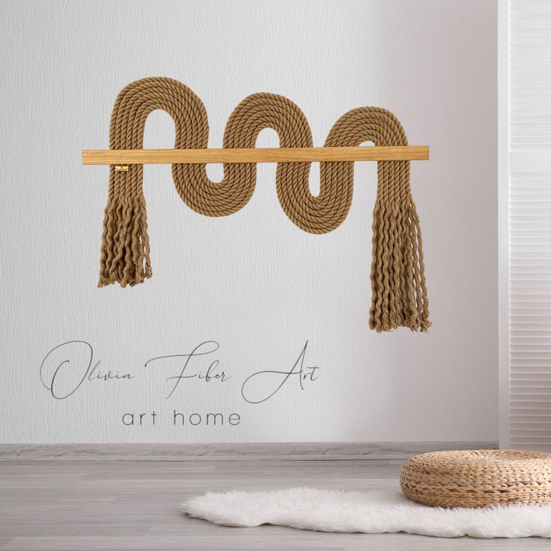 Rope Art Modern Boho Wall Rope Home Decoration Rope Fringles Minimalist ...