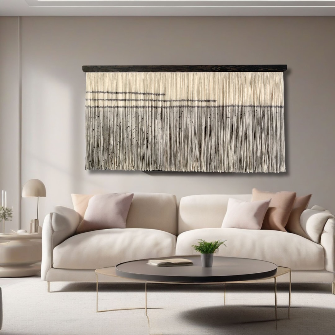 Minimalist Fiber Art Wool Textile Art Living Room Decor Trends Large ...