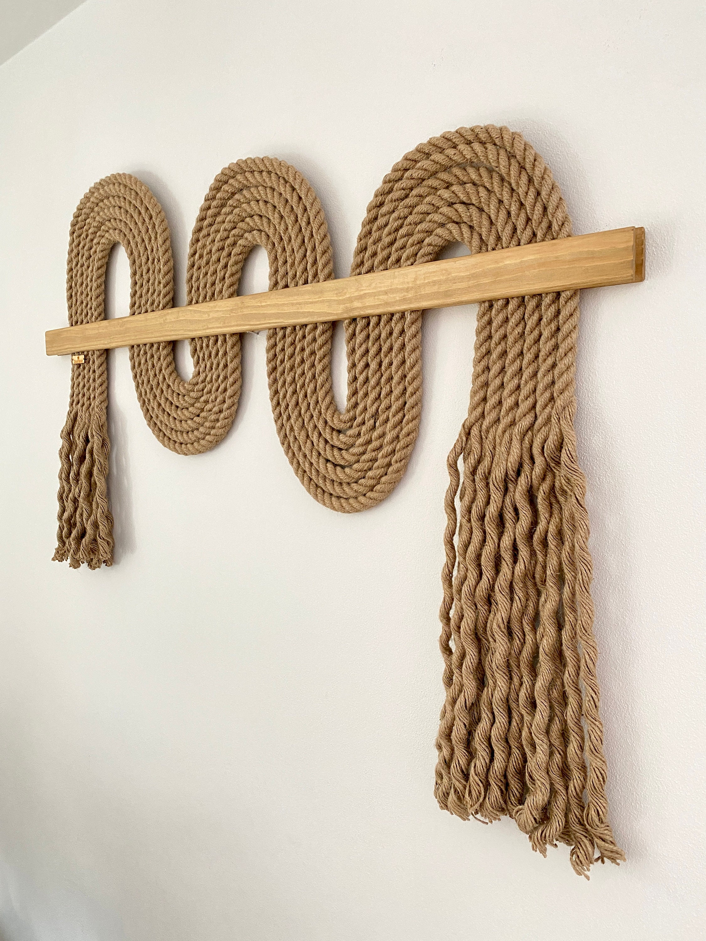Rope Art Modern Boho Wall Rope Home Decoration Rope Fringles Minimalist ...