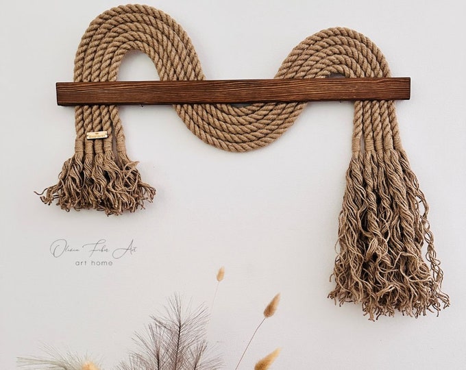 Rope Art Modern Boho Wall Rope Home Decoration Rope Fringles Minimalist ...