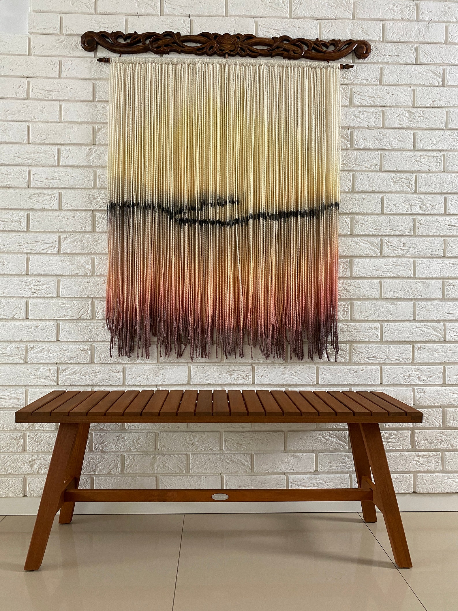 Vintage Wall Hanging Victorian Macrame Fiber Living Room - Etsy