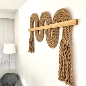 Rope Art Modern Boho Wall Rope Home Decoration Rope Fringles Minimalist ...
