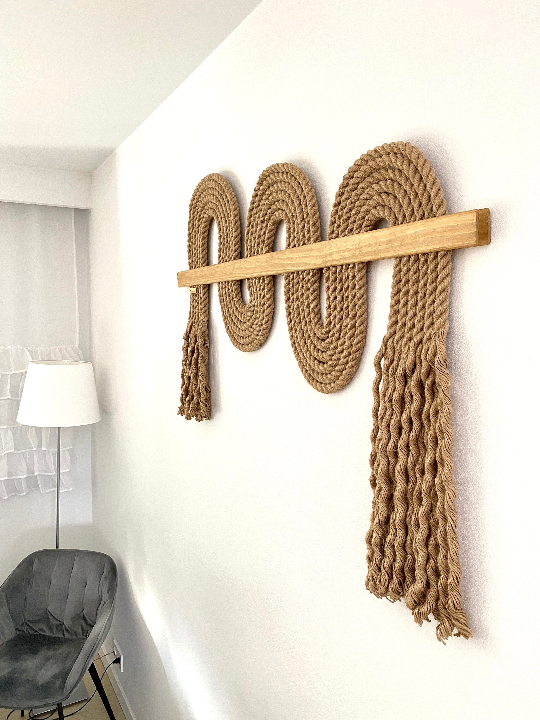 Rope Art, Modern Boho Wall Rope Home Decoration Rope Fringles ...