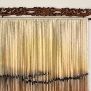 Vintage Wall Hanging, Victorian Macrame Fiber, Living Room Decor, Sunny ...