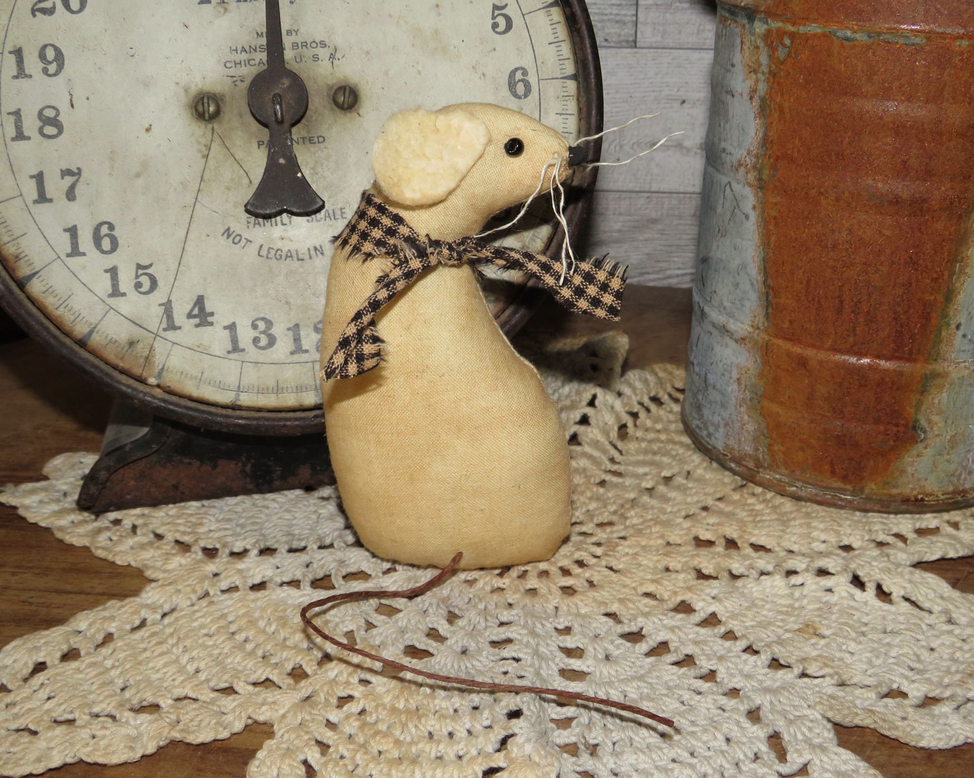 Pair of Primitive Mice Shelf Sitters / Tiered Tray Decor - Etsy