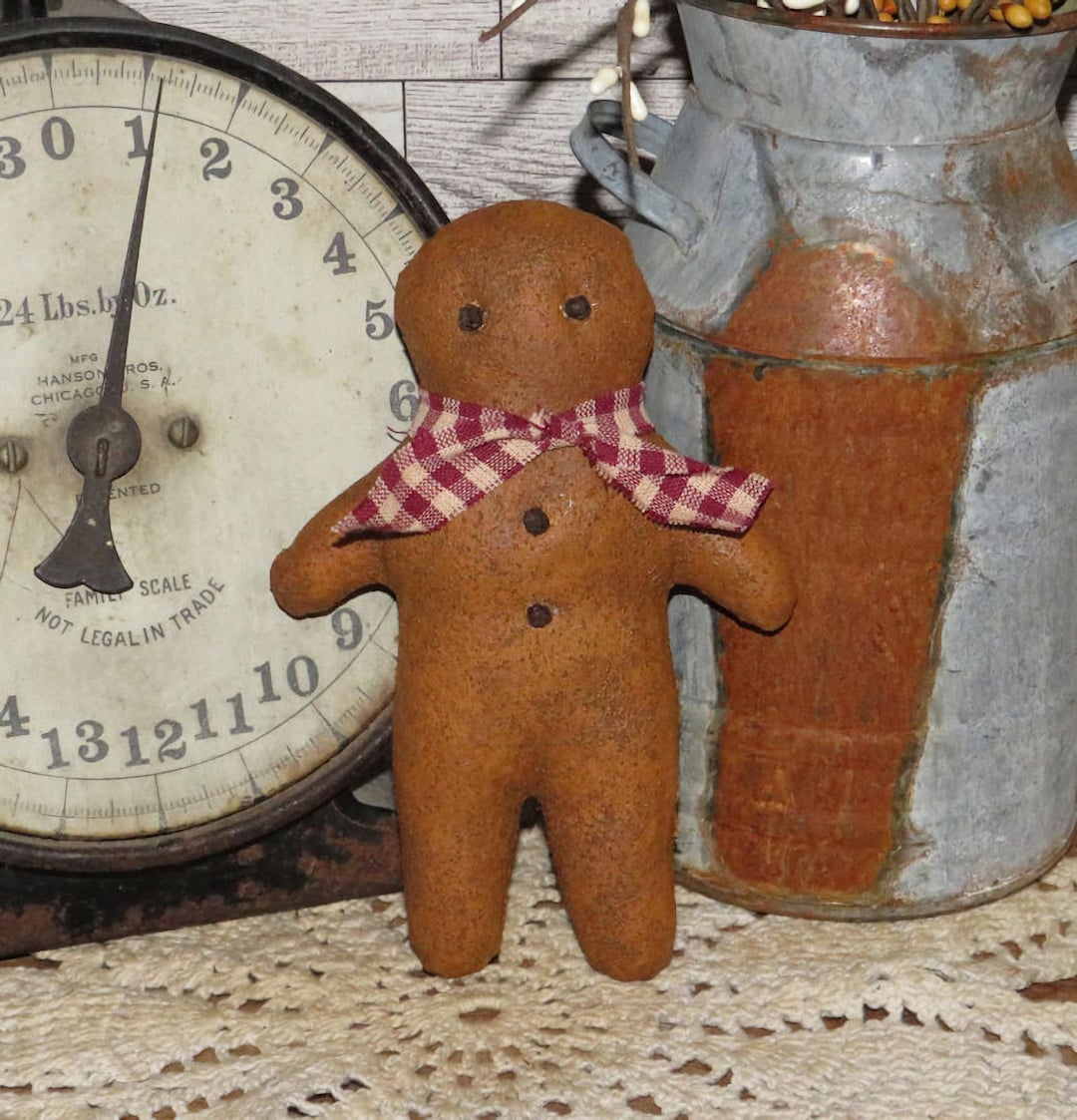 Primitive Gingerbread Man, Bowl Filler, Shelf Sitter, Tiered Tray Decor ...