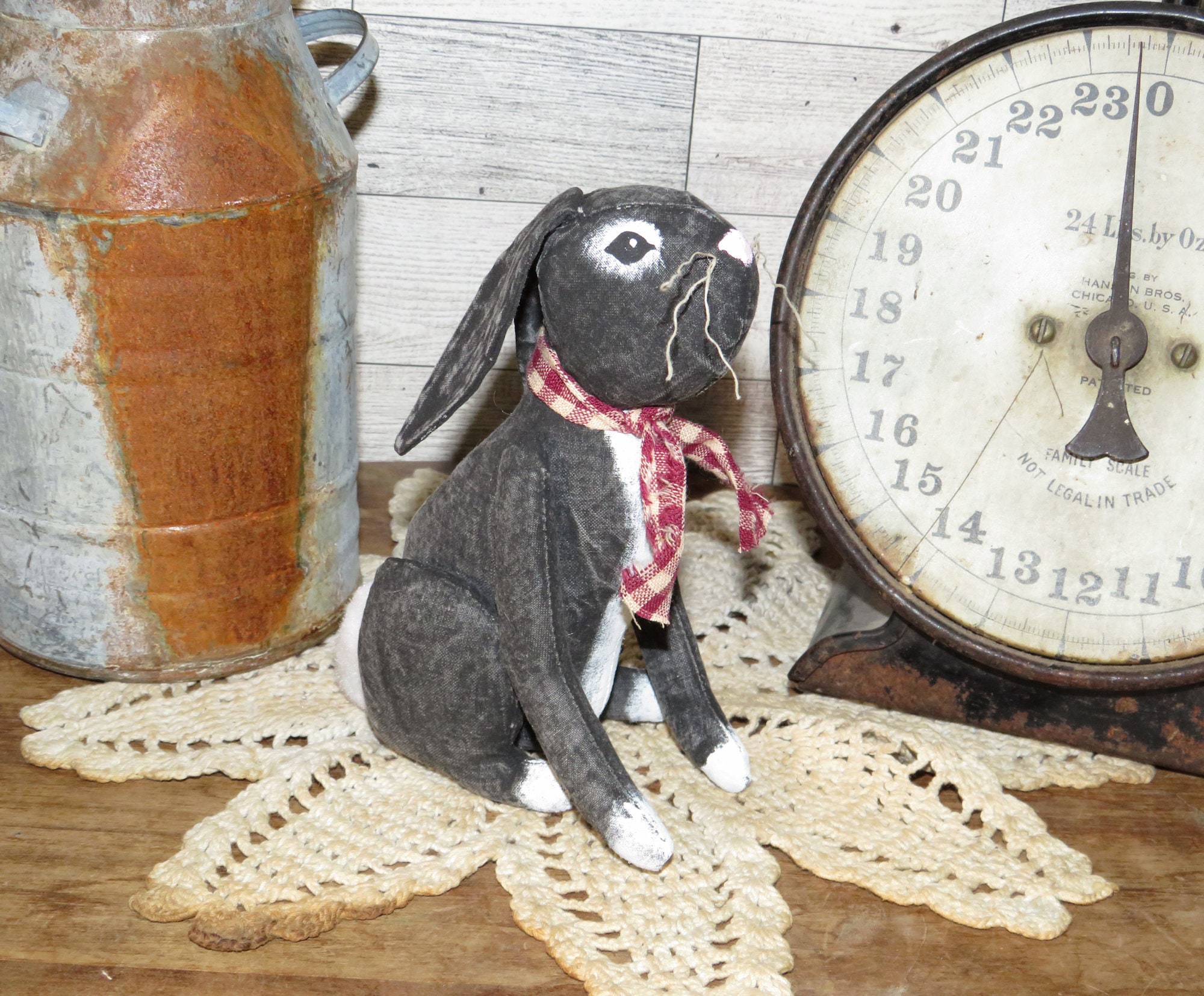 Primitive Bunny Rabbit Shelf Sitter - Etsy