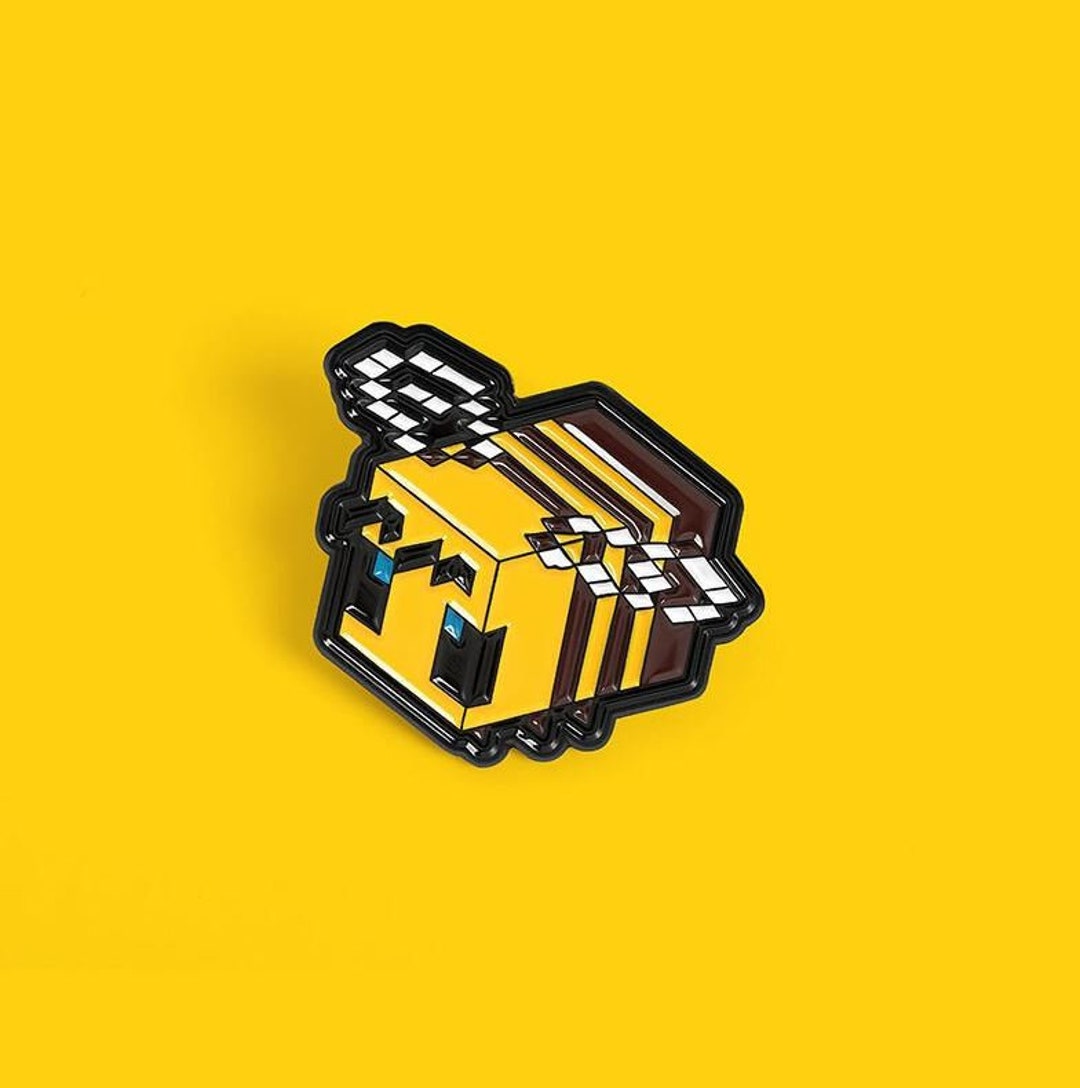 Minecraft Bee Delicate Pixel Bees Soft Enamel Brooch Cute - Etsy