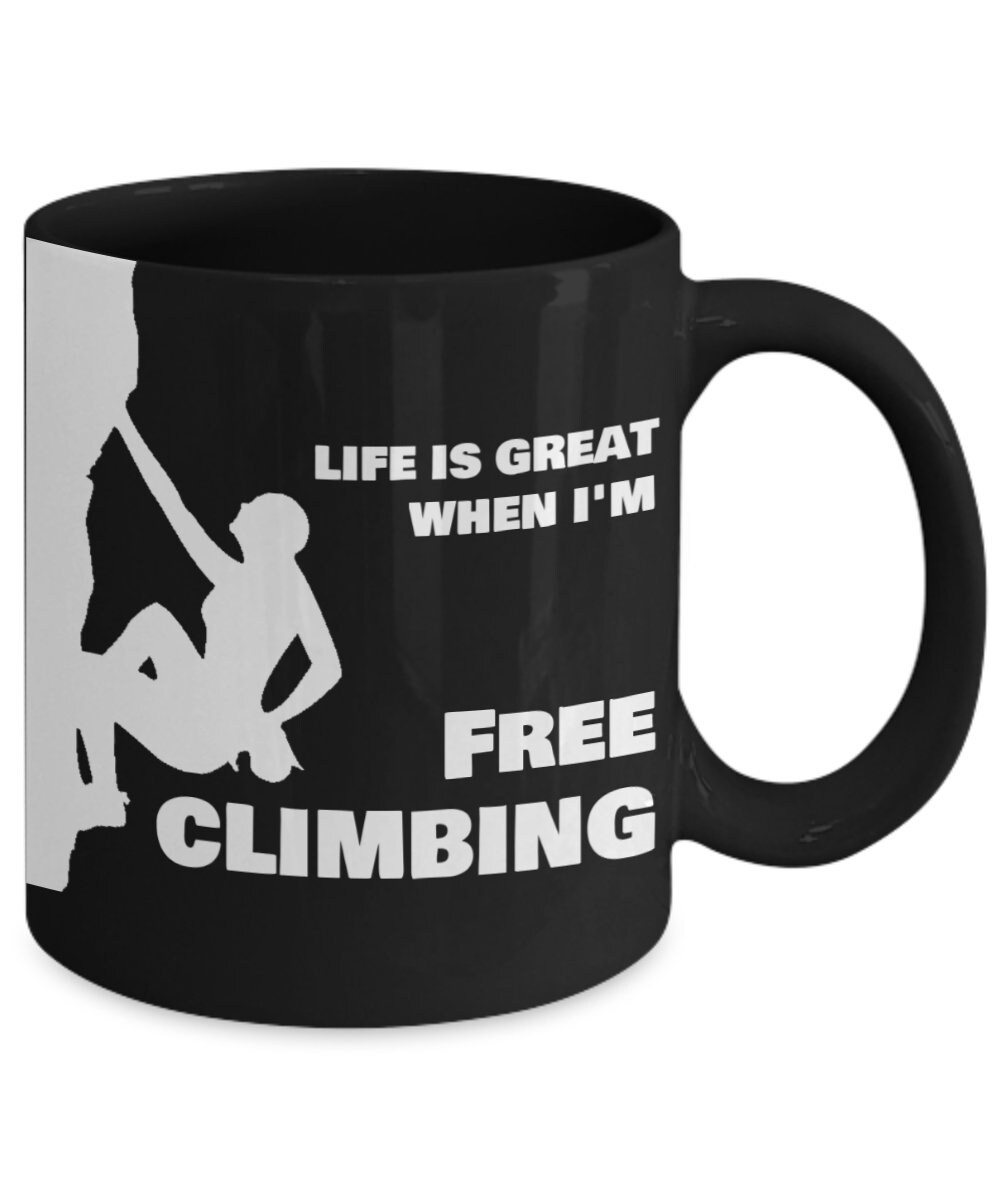 Free Climbing Coffee Mug, Mountain Climber, Bouldering Mug, Bouldering ...
