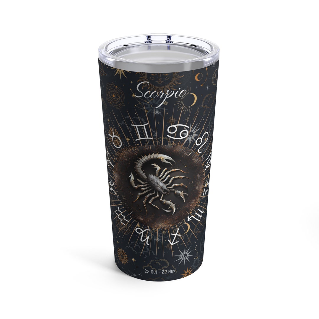 Scorpio Zodiac Tumbler Astrology Ice Coffee Cup, Birthday Gift ...