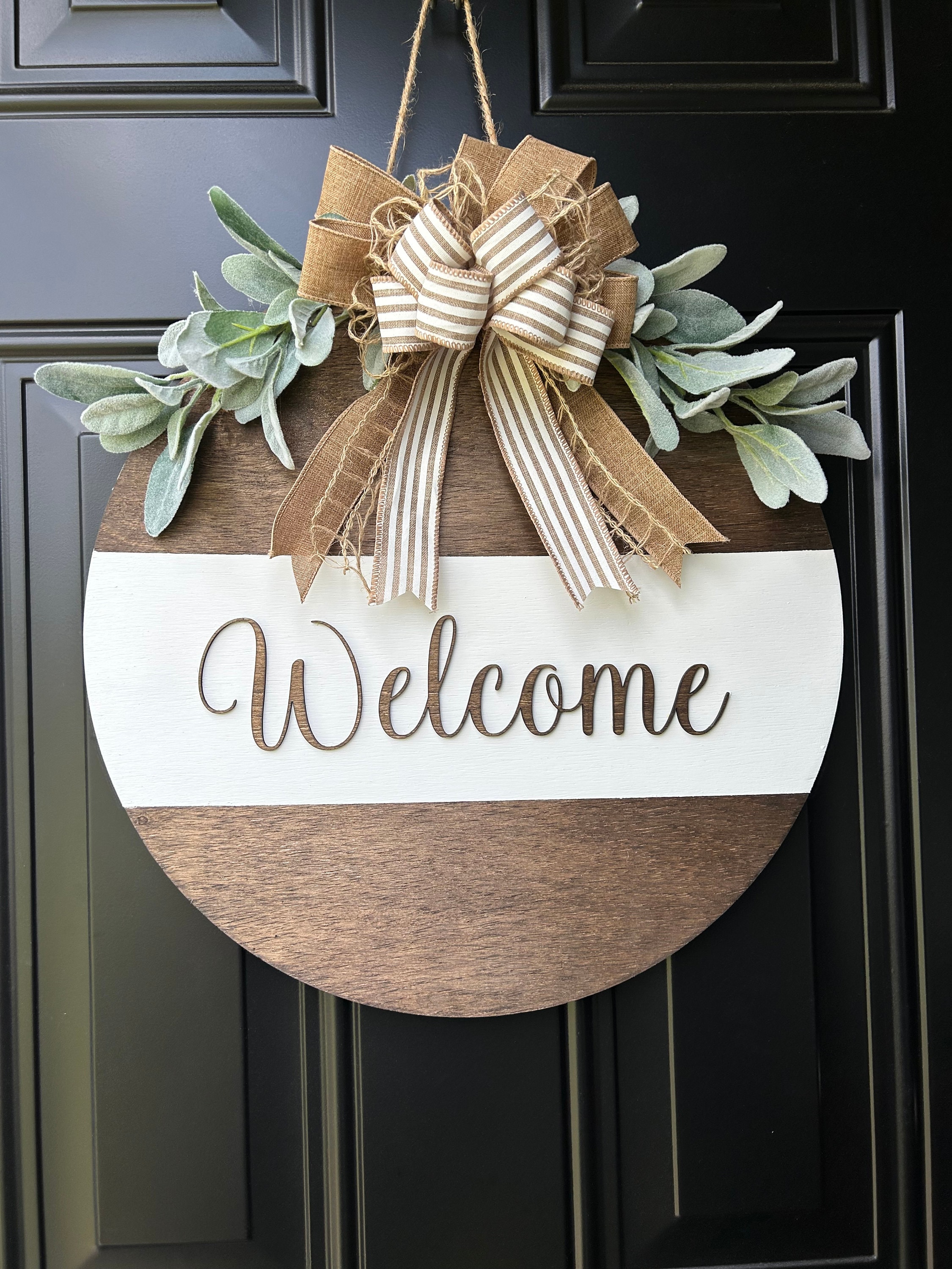 Welcome Circle Door Hanger - Etsy