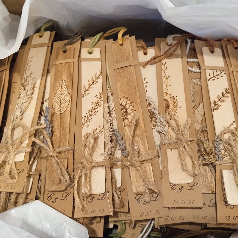 Wedding Bookmark - Etsy