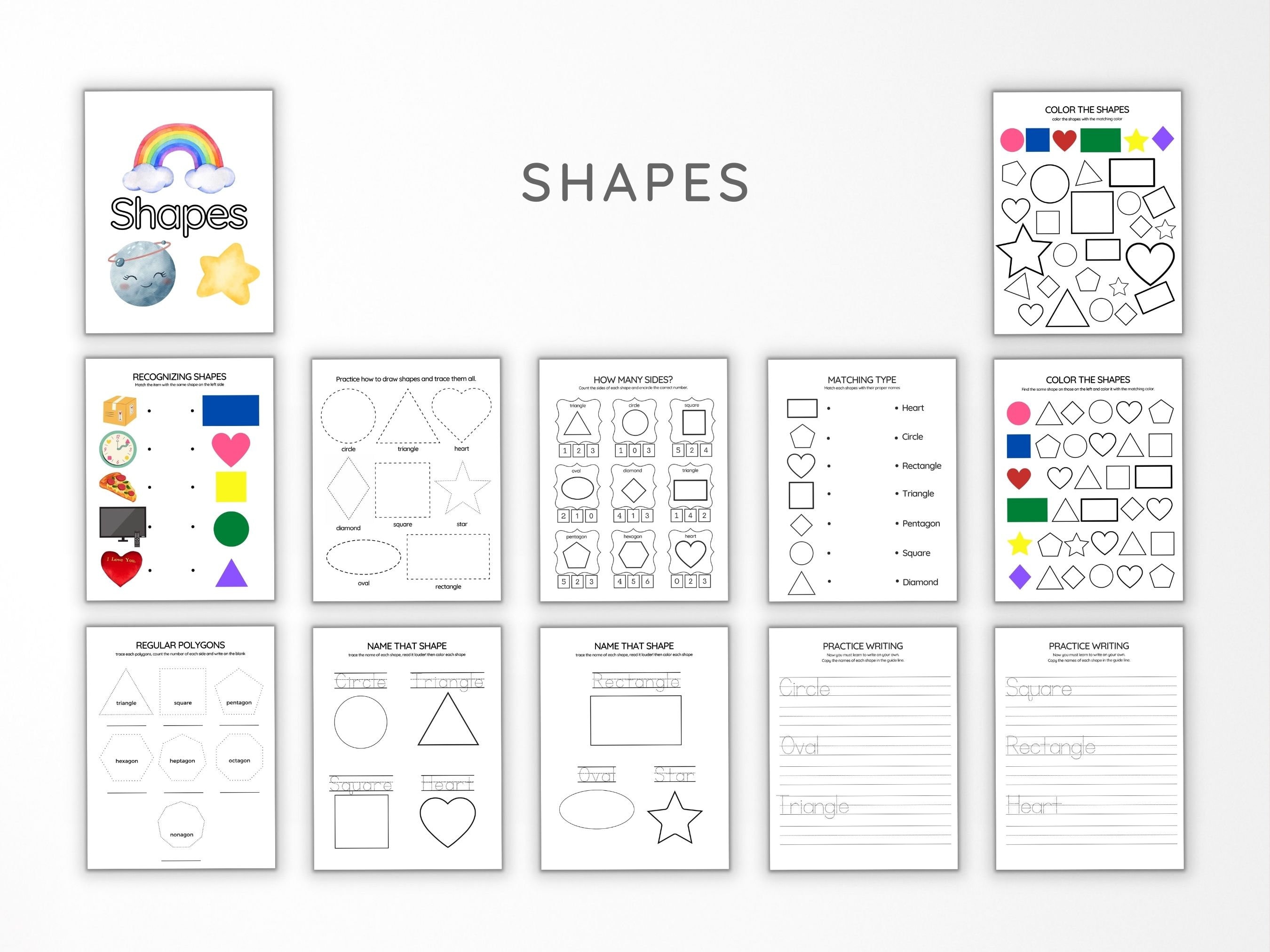 Printable Toddler Worksheets, Preschool Workbook, Colors, Alphabet ...