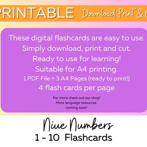 Learn Niue Numbers 1 to 10 Flashcards |learning Resource|educational ...