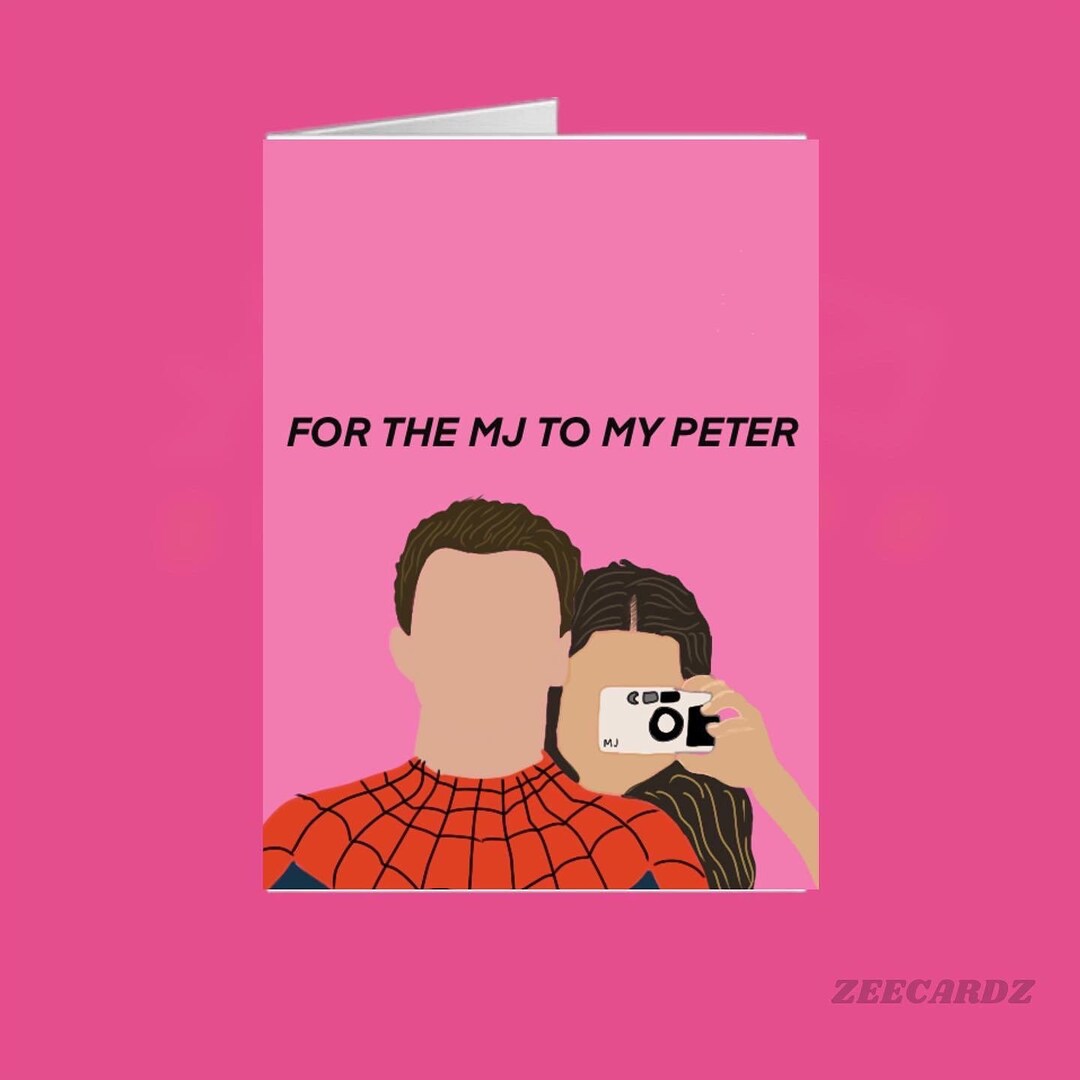The MJ to My Peter | A6 Card, Greeting Card, Spider-man No Way Home ...
