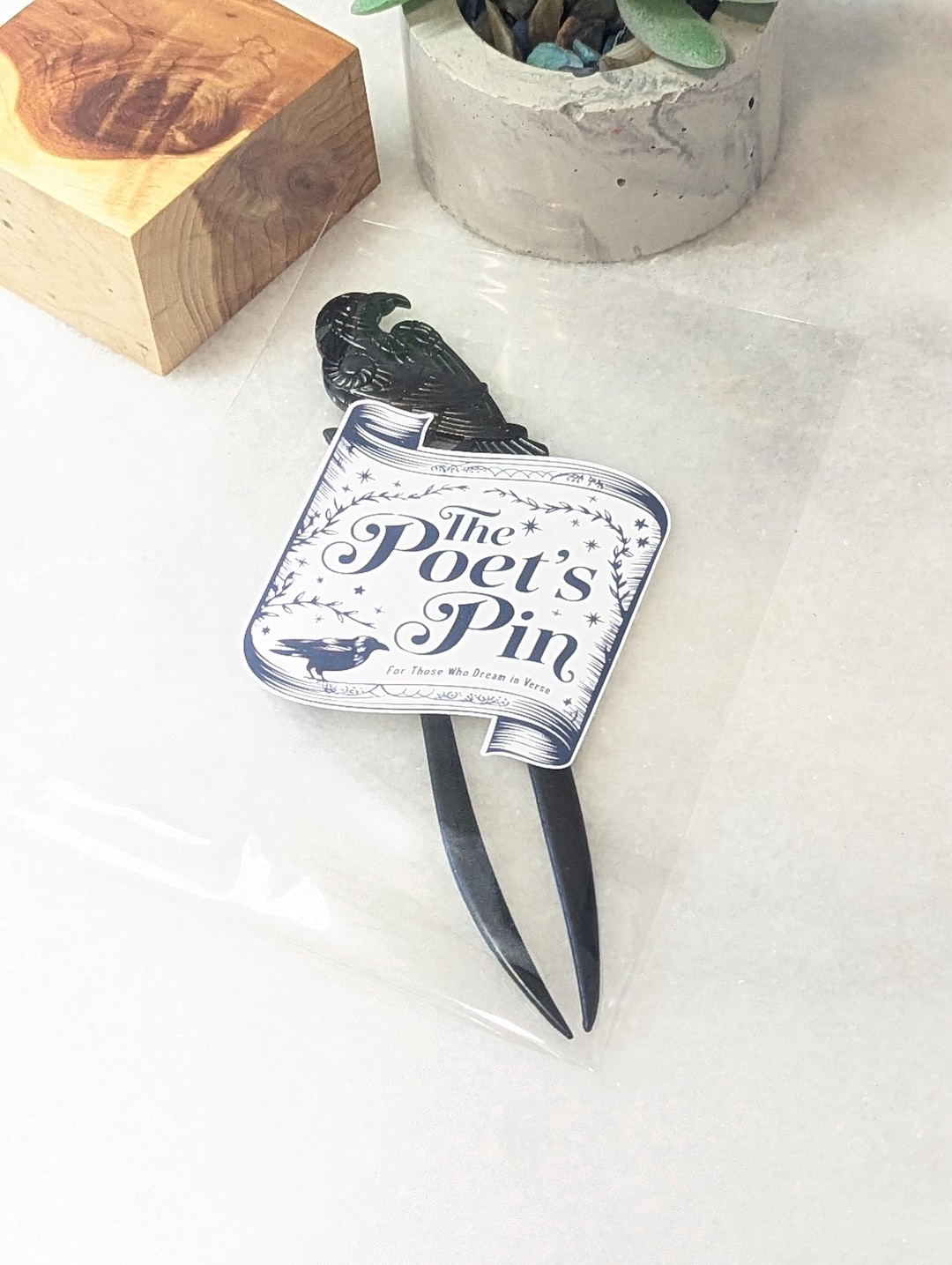 Raven Hair Pin. Raven Hair Stick, Raven Hair Accessories. Goth Gifts ...