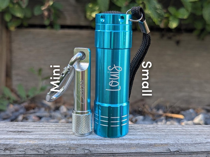 Custom Engraved Mini Flashlight | Carabiner Clip or Keychain | Badge ...
