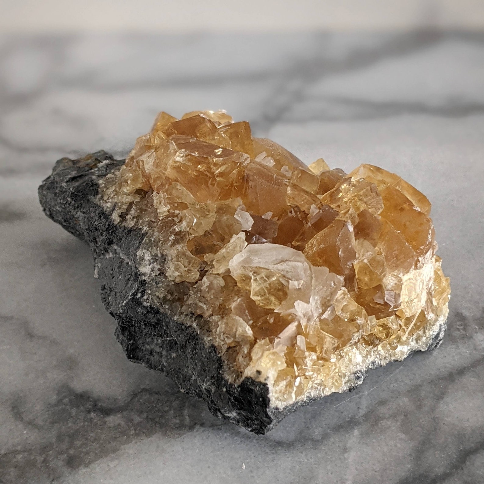 225g gold/yellow cubic calcite mineral. Cubic calcite healing | Etsy