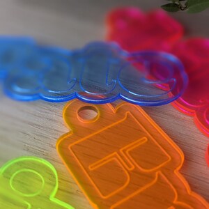 Personalized Neon Name Tags | Sports Bag Tag | School Bag Custom Name ...