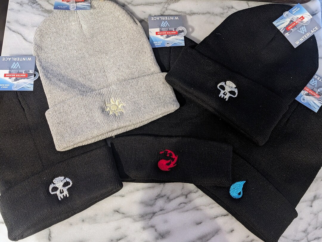 Magic the Gathering Beanie. Embroidered Magic Mana Token Beanie. Gifts ...