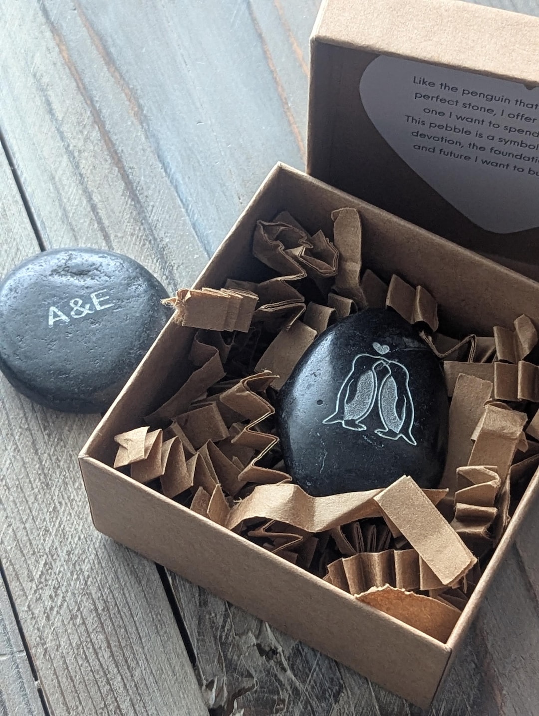 Penguin Pebble of Love. Penguin Pebble Gift Lgbtq+ Penguin Lovers Gift ...