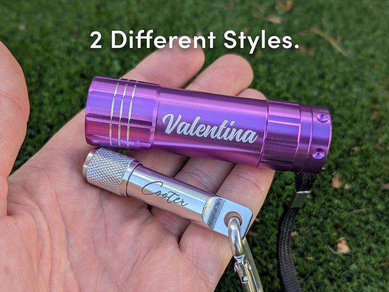 Custom Engraved Mini Flashlight | Carabiner Clip or Keychain | Badge ...