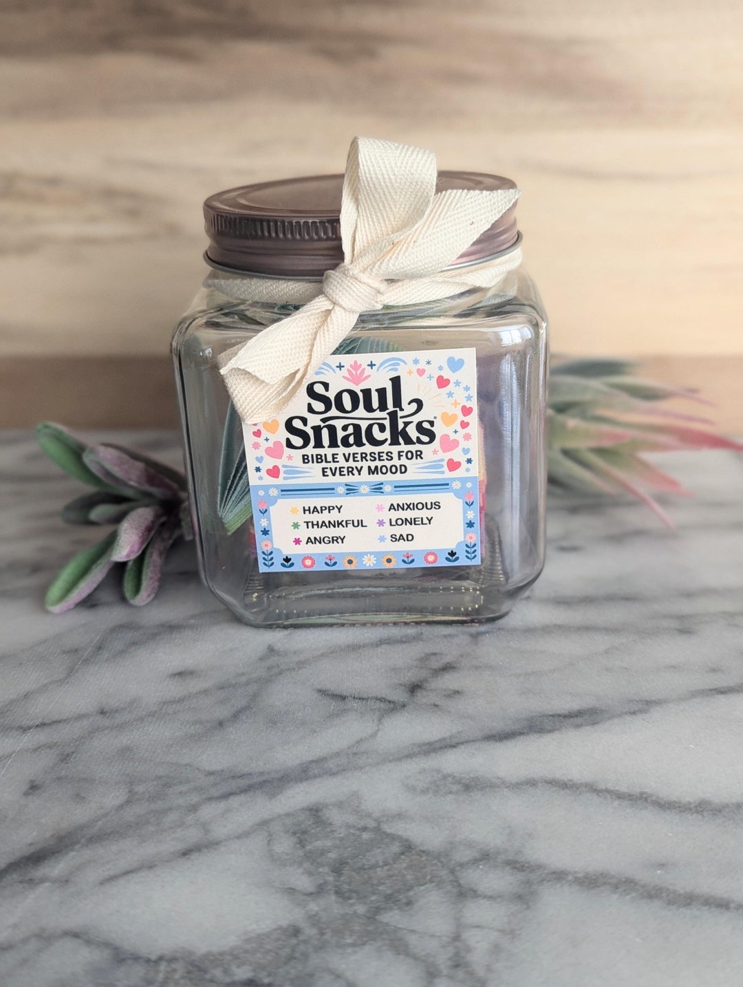 Color Coded Bible Verse Jar. Soul Snacks. Christian Gift for Her. Bible ...