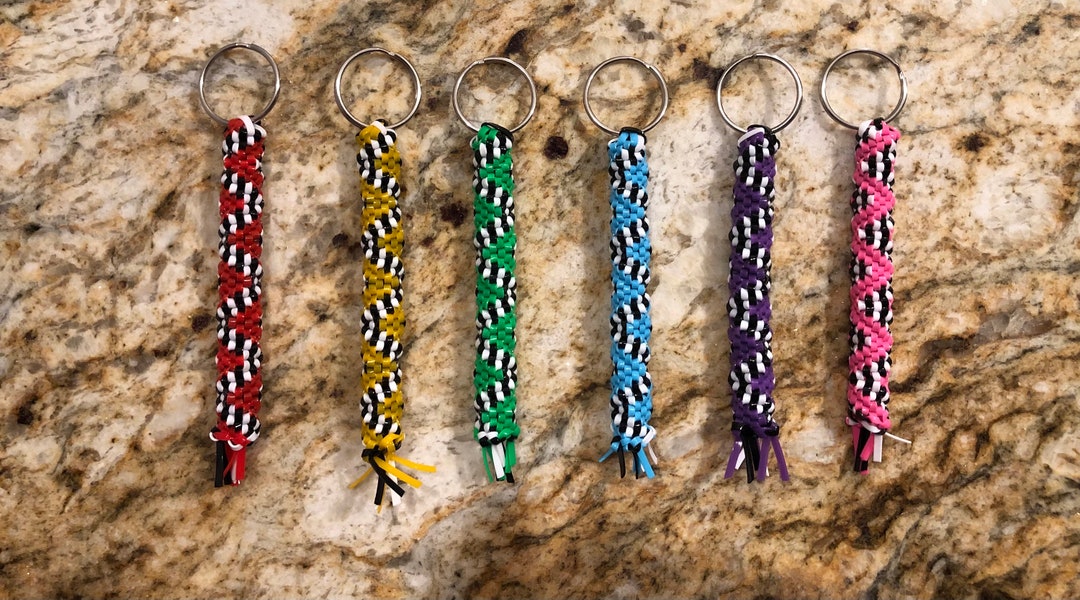 Zebra Zig Zag Boondoggle Keychain - Etsy