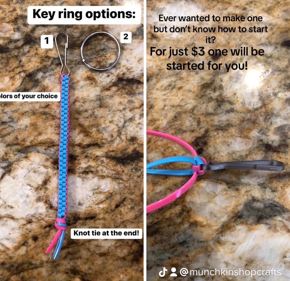 Basic Box Stitch Starter Boondoggle Keychain - Etsy