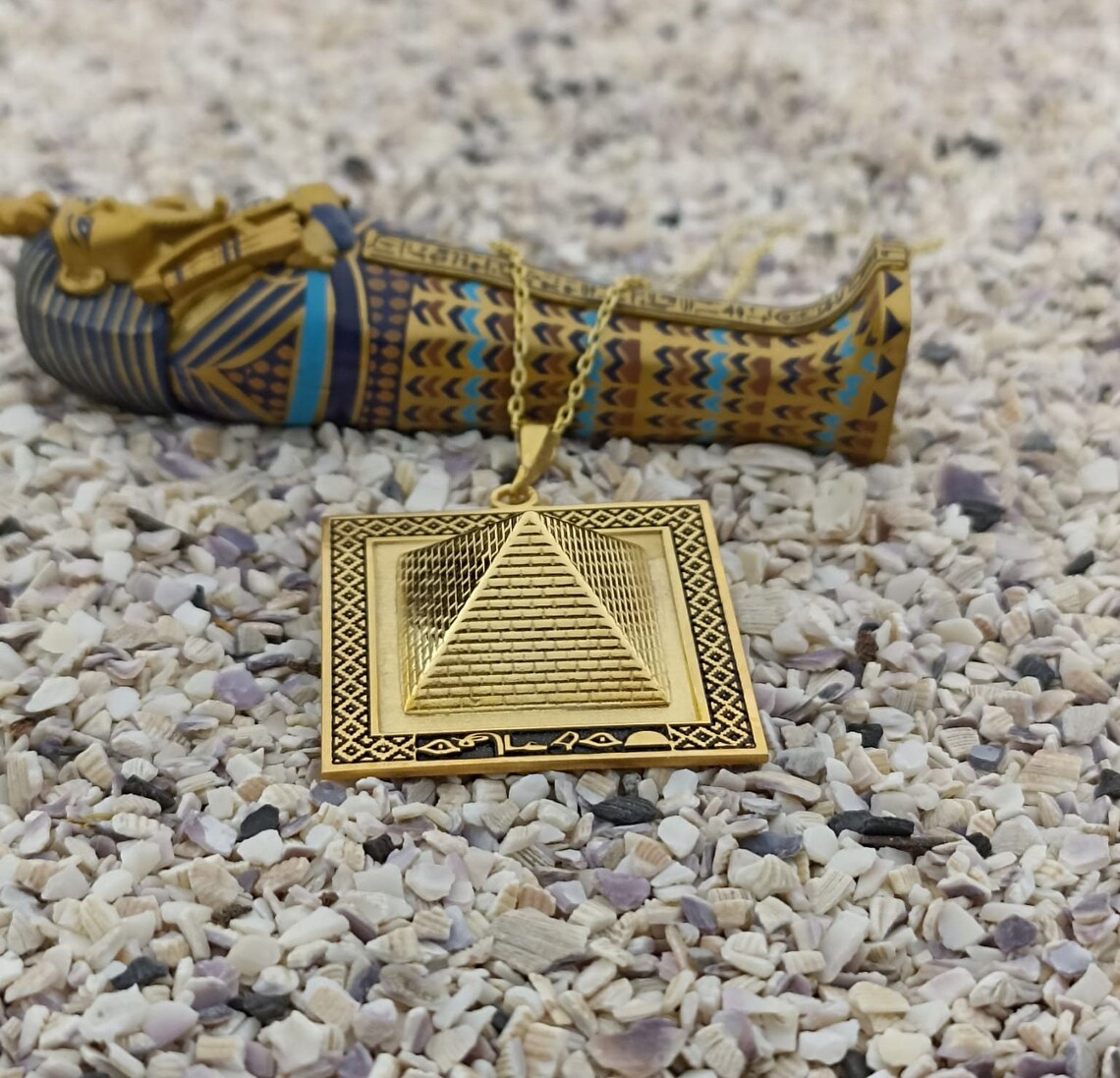 Pyramid Necklace Pyramids of Giza Necklace Egyptian Jewelry - Etsy