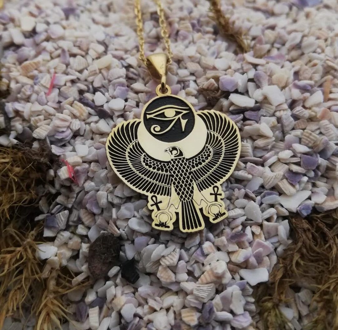 Eye of Horus Cartouche Hieroglyph Name Necklace | Custom Made Horus ...