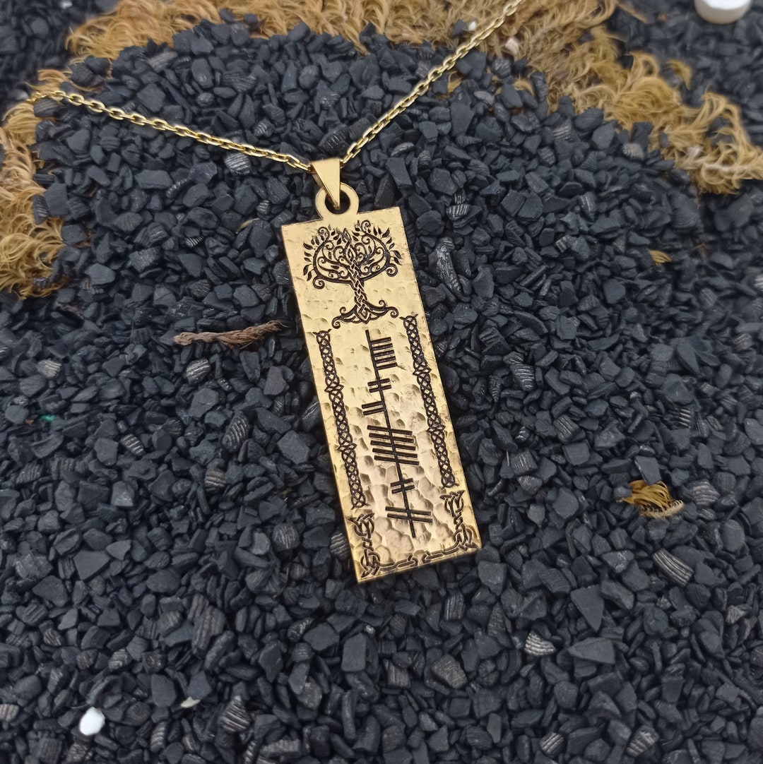 Ogham Silver Necklace | Name Historic Pendant | Old Ancient Irish ...